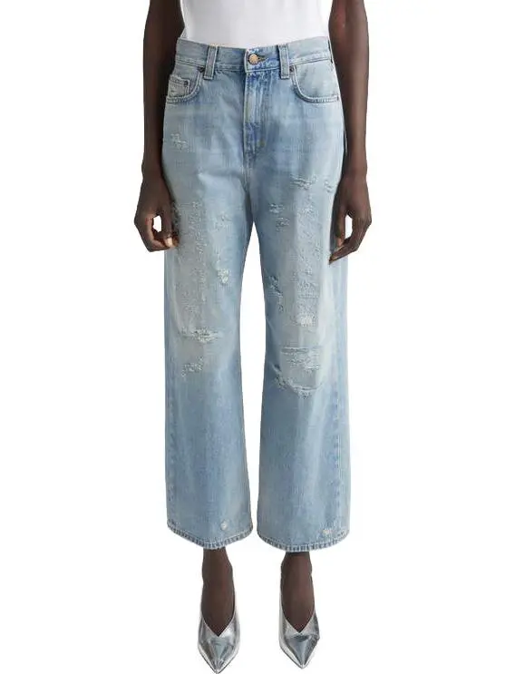 HAIKURE Winny Distressed Wide-leg Jeans - Broken Celestial