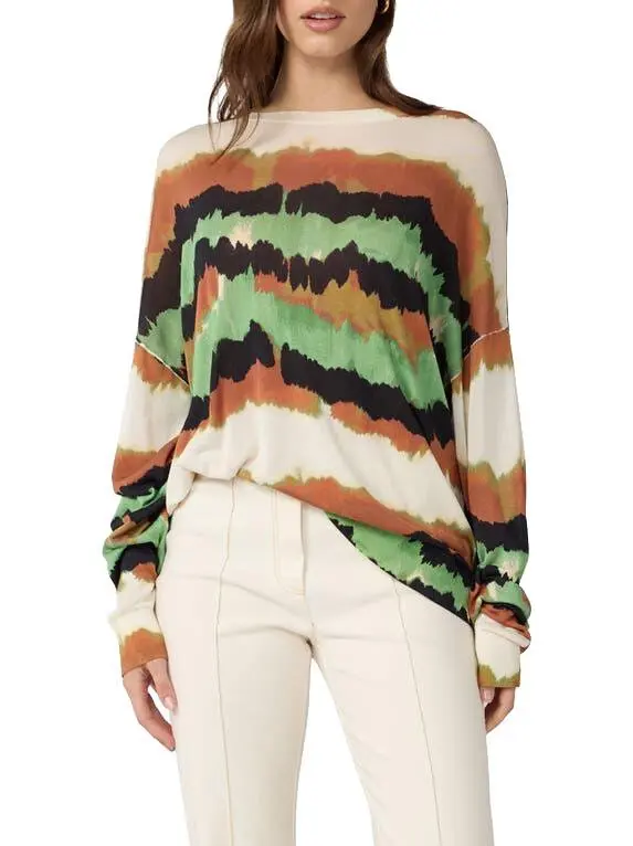 Diane Von Furstenberg Royce Abstract Oversize Sweater - Caterpillar Ivory