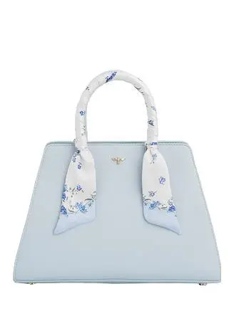 FABLE ENGLAND Medium Structured Tote Bag - Light/pastel Blue