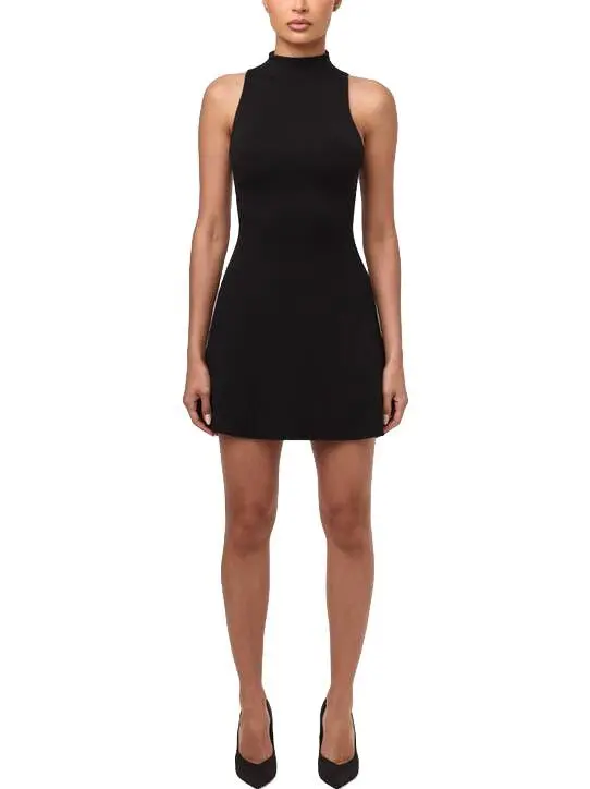 Naked Wardrobe Active Mock Neck Minidress - Black