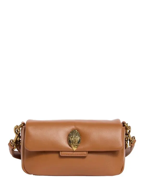 Kurt Geiger Mini Oxford Leather Shoulder Bag - Open Brown