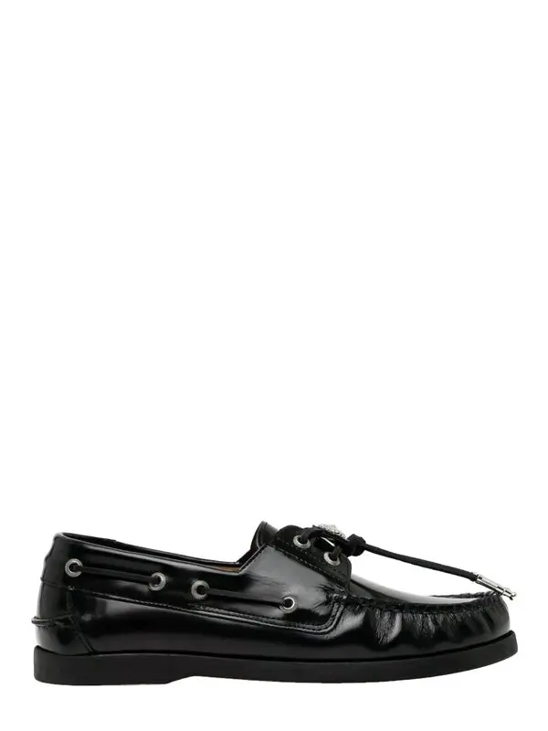 Toga Embellished Loafers - Black