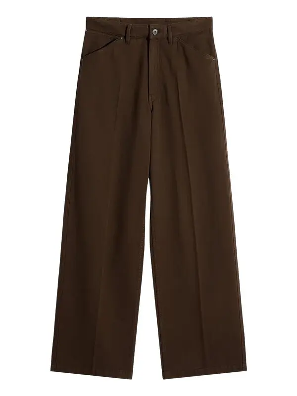 LEMAIRE Wide Leg Pants - Brown