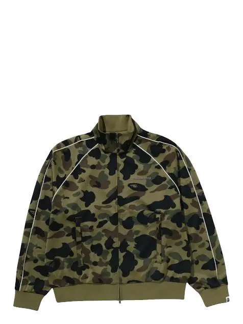 A BATHING APE 1st Camo Logo Relaxed Fit Track Jacket - Green