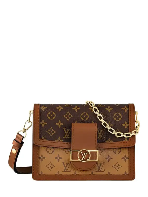 LOUIS VUITTON Dauphine Mm Monogram Reverse Canvas - Brown