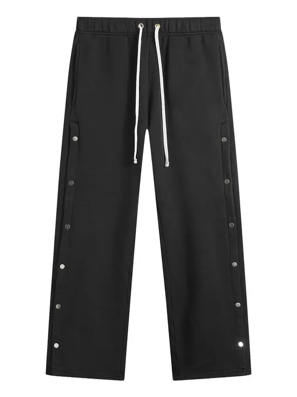 LES TIEN Heavyweight Classic Snap Pants - Black