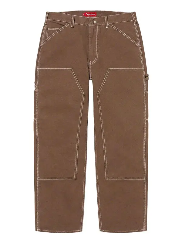 Supreme Double Knee Canvas Painter Pant - Brown