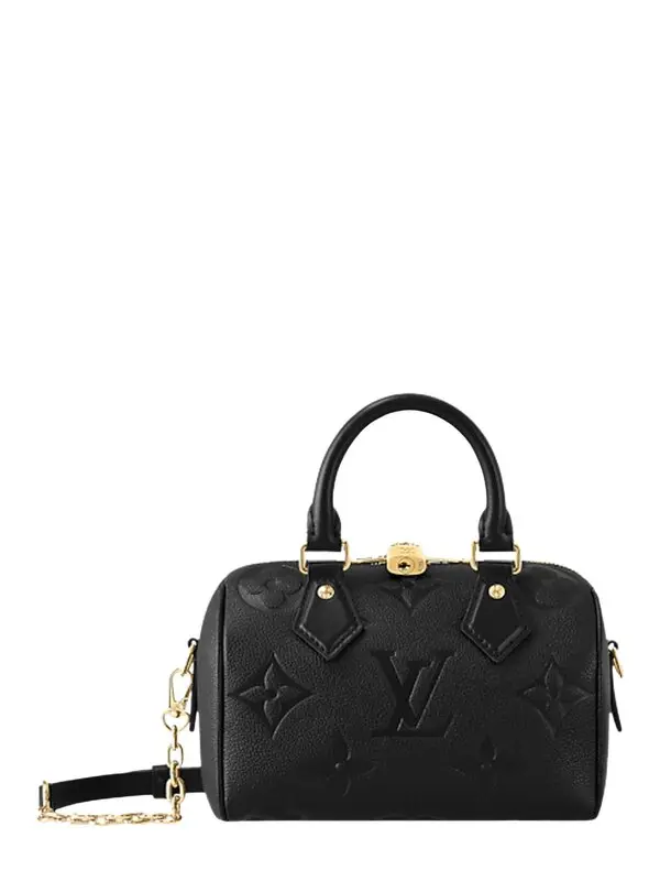 LOUIS VUITTON Speedy Bandouliere 20 Monogram Embossed - Black