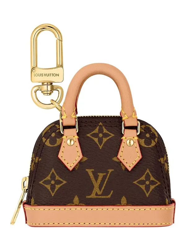 LOUIS VUITTON Micro Alma Bag Charm Monogram Canvas - Brown