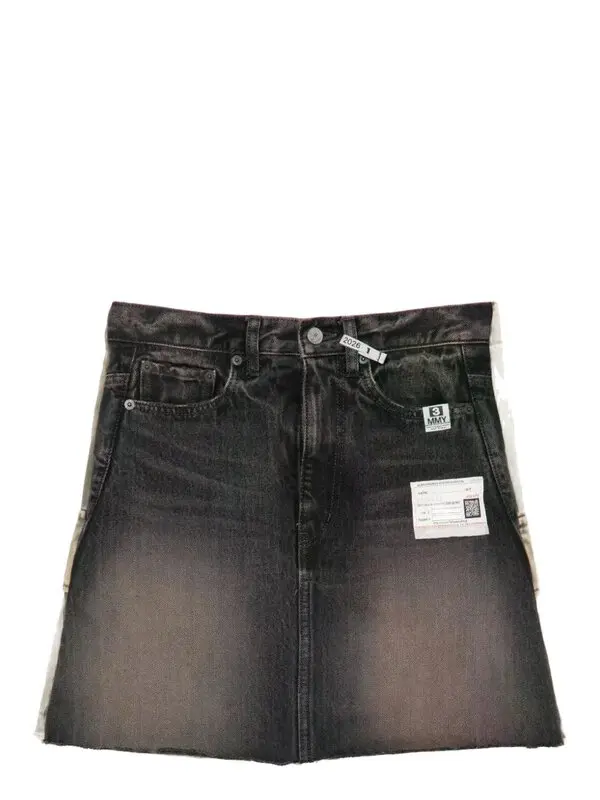 Mihara Yasuhiro Logo-patch Denim Skorts - Black