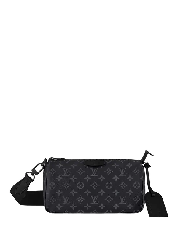 LOUIS VUITTON Pochette Accessoire Xl Monogram Eclipse Canvas - Black