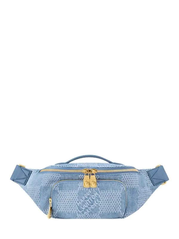 LOUIS VUITTON Rush Bumbag Damier Denim 3d Cotton Canvas - Blue