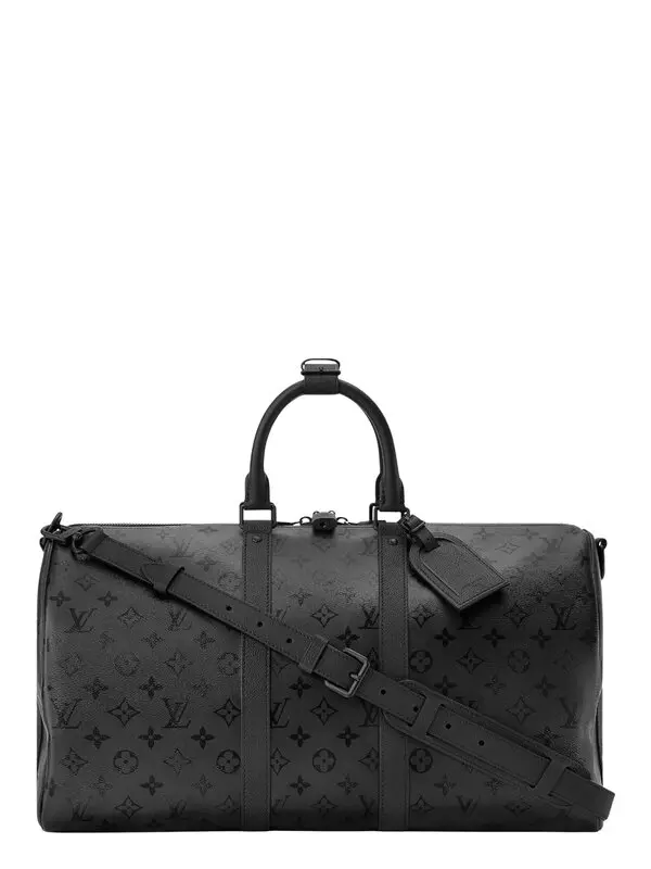 LOUIS VUITTON Keepall Bandoulière 45 Monogram Midnight Canvas - Black