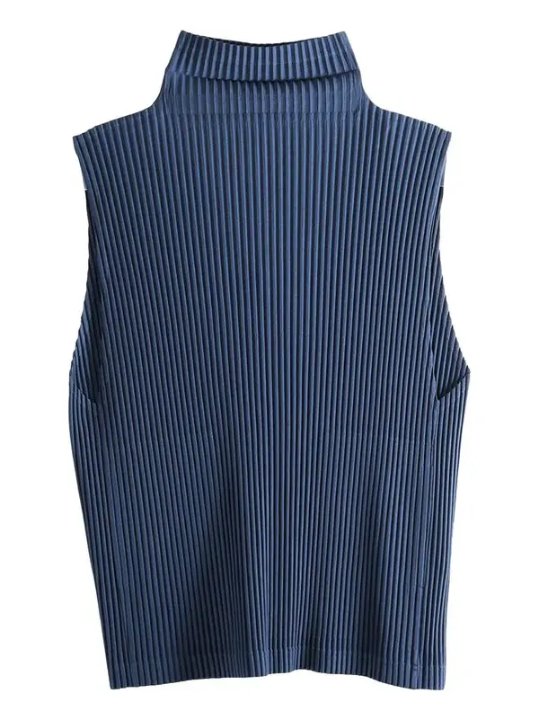 Issey Miyake Tailored Pleats 1 Vest - Blue