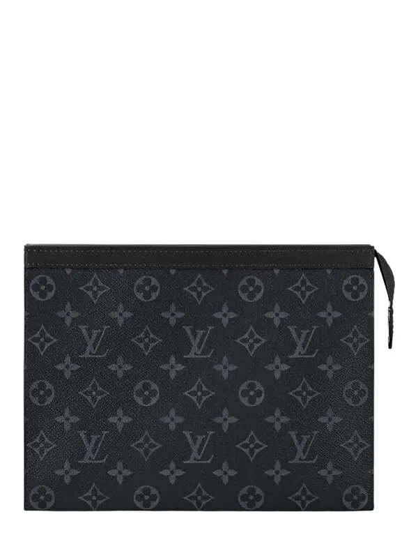 LOUIS VUITTON Pochette Voyage Mm Monogram Eclipse Canvas - Black