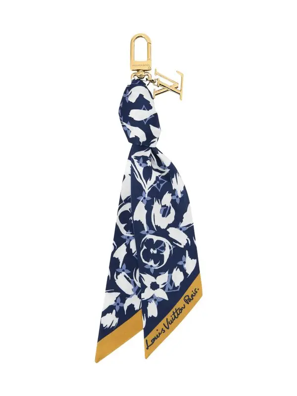 LOUIS VUITTON Safari Foulard Bag Charm - Blue
