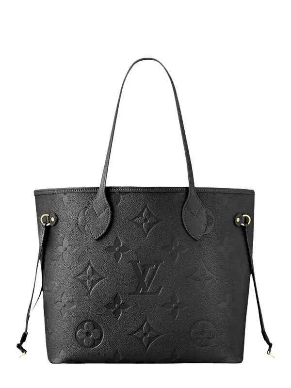 LOUIS VUITTON Neverfull Mm Monogram Embossed - Black
