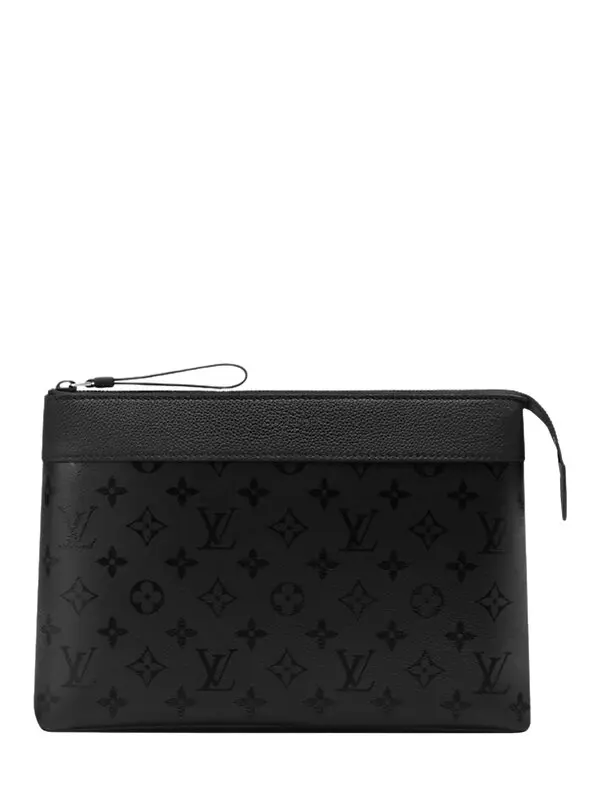 LOUIS VUITTON Pochette Voyage Souple Monogram Midnight Canvas - Black