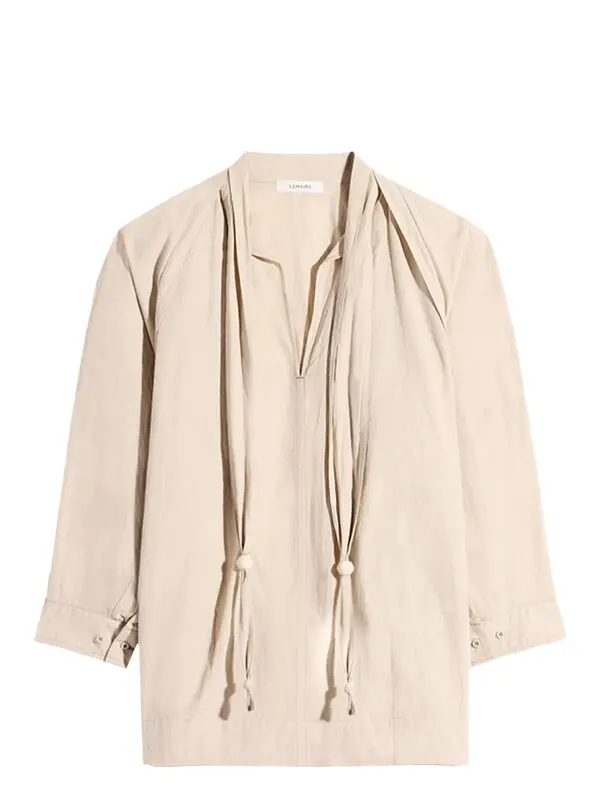 LEMAIRE Scarf Blouse - Tan