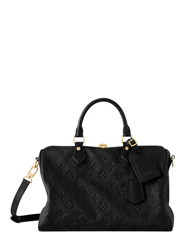 LOUIS VUITTON Speedy Soft 30 Monogram Embossed - Black