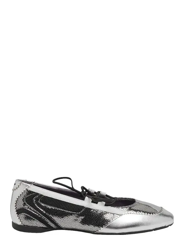 DIESEL® Dmile Lace Up Ballerina - Silver