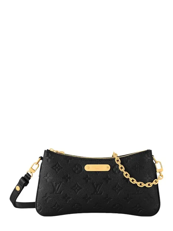 LOUIS VUITTON Pochette Liv Monogram Embossed - Black
