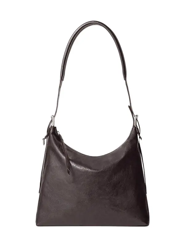 LEMAIRE Small Belted Hobo Bag - Brown