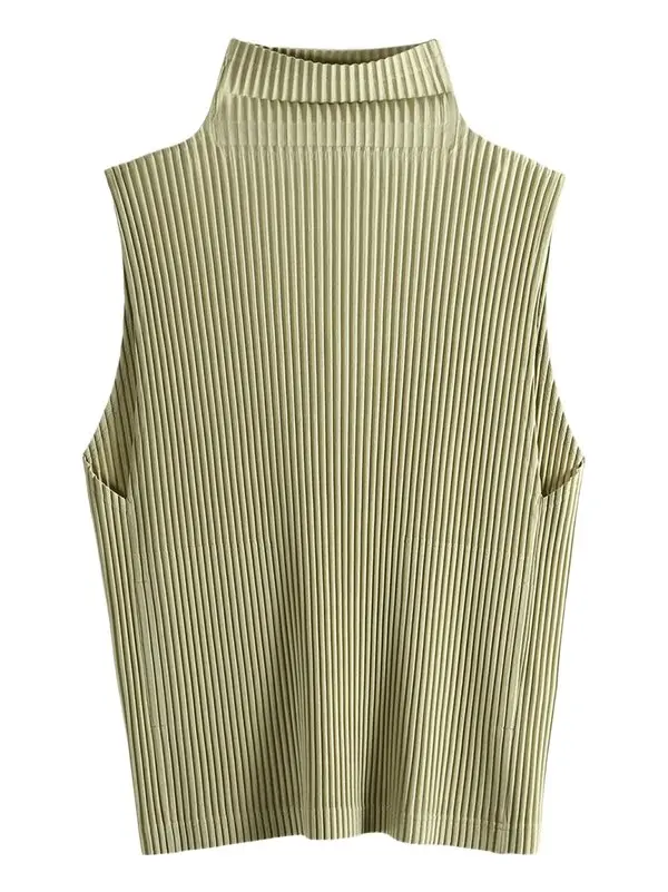 Issey Miyake Tailored Pleats 1 Vest - Green