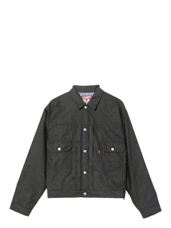 Junya Watanabe X Levi's Pinstripe Shirt Jacket - Grey