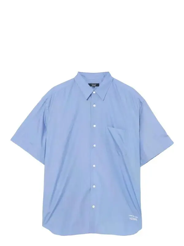 Comme Des Garçons Logo-embroidered Shirt - Blue