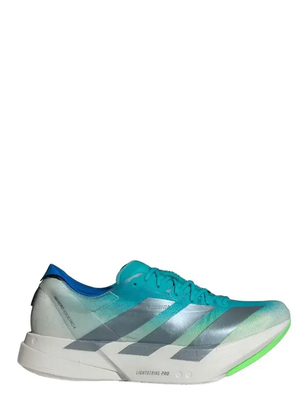 Adidas Adizero Adios Pro 4 Sneakers - Hi/res Aqua/iron Metallic