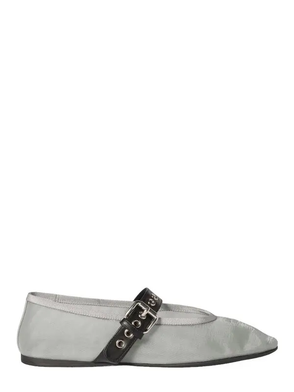 Miu Miu Mesh Fabric Ballerinas - Aluminum