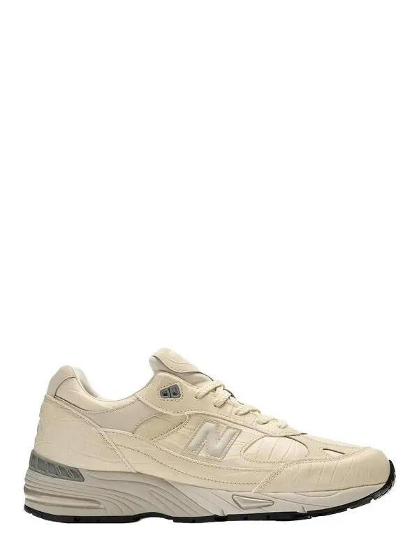 NEW BALANCE 991 Miuk Crocodilein Sneakers - Oyster Grey/pistachio Shell