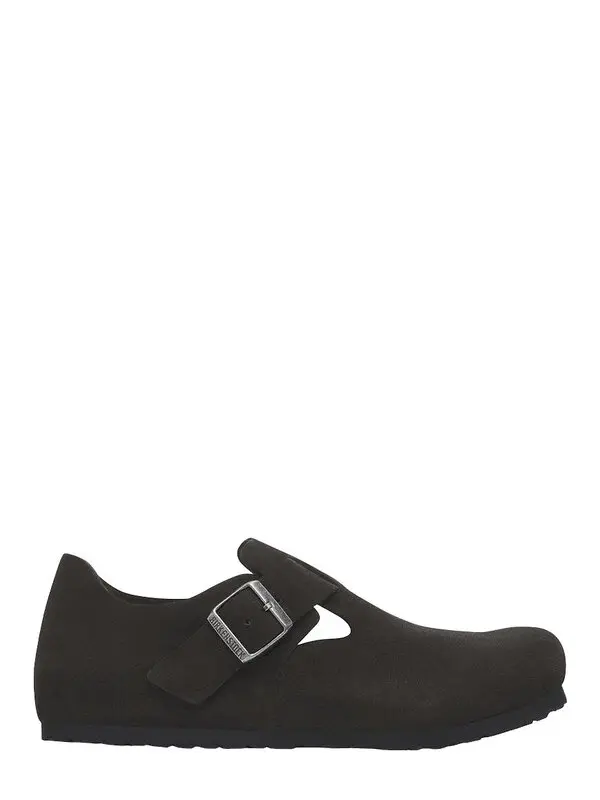 BIRKENSTOCK London Suede Leather Clog - Black