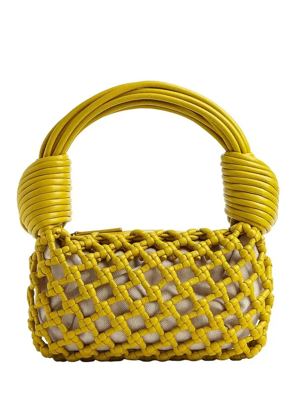 Bottega Veneta Mini Double Knot Crochet Bag - Pollen