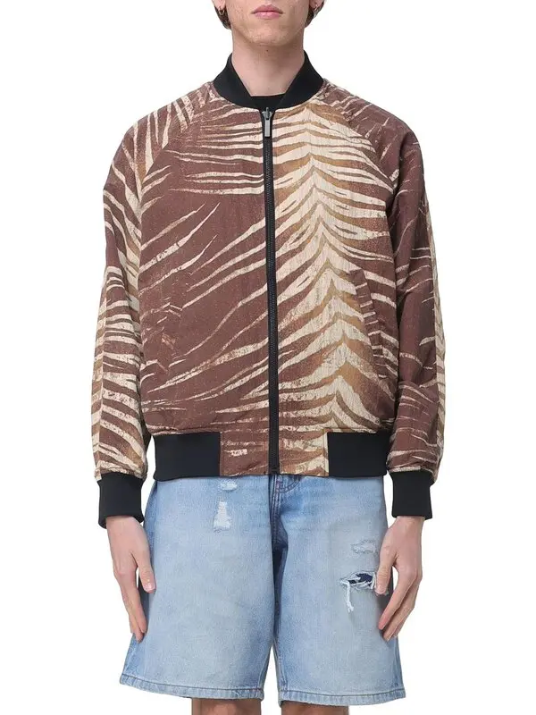 Just Cavalli Reversible Nylon Bomber Jacket - Black