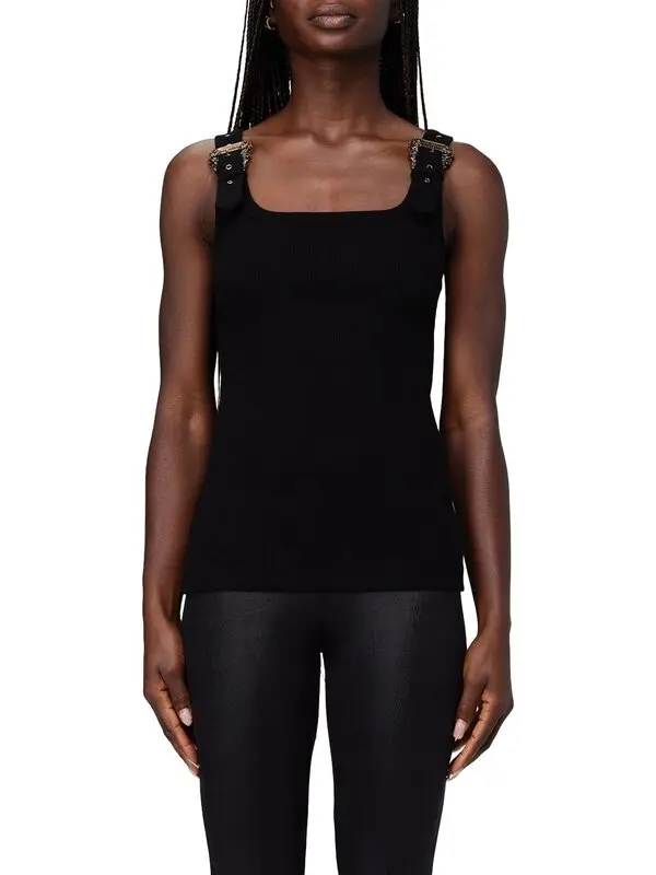 Versace Ribbed Tank - Black