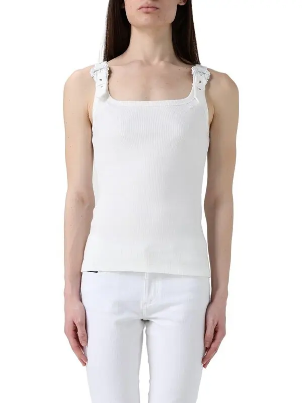 Versace Ribbed Tank - White