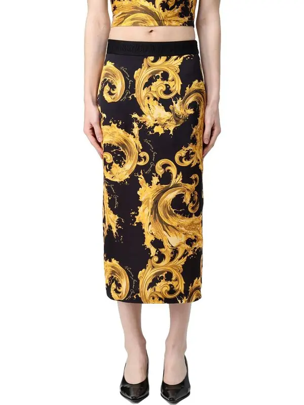 Versace Printed Skirt - Black