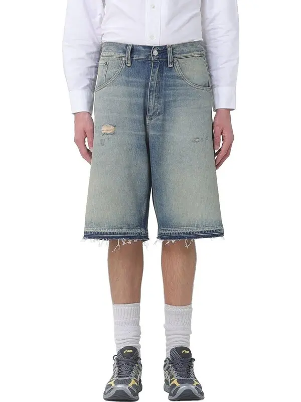 SUNFLOWER Distressed Denim Shorts - Blue