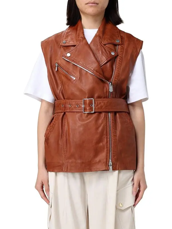 Pinko Belted Jacket - Brown