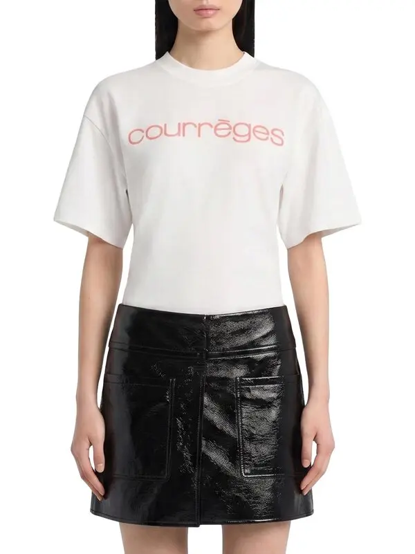 COURREGES Logo T-shirt - White