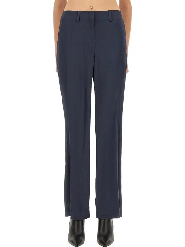 Theory Tailored Wide Leg Trousers - Blue