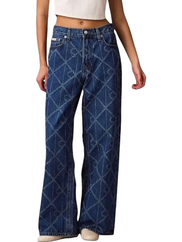 Calvin Klein Monogrammed Trousers - Denim