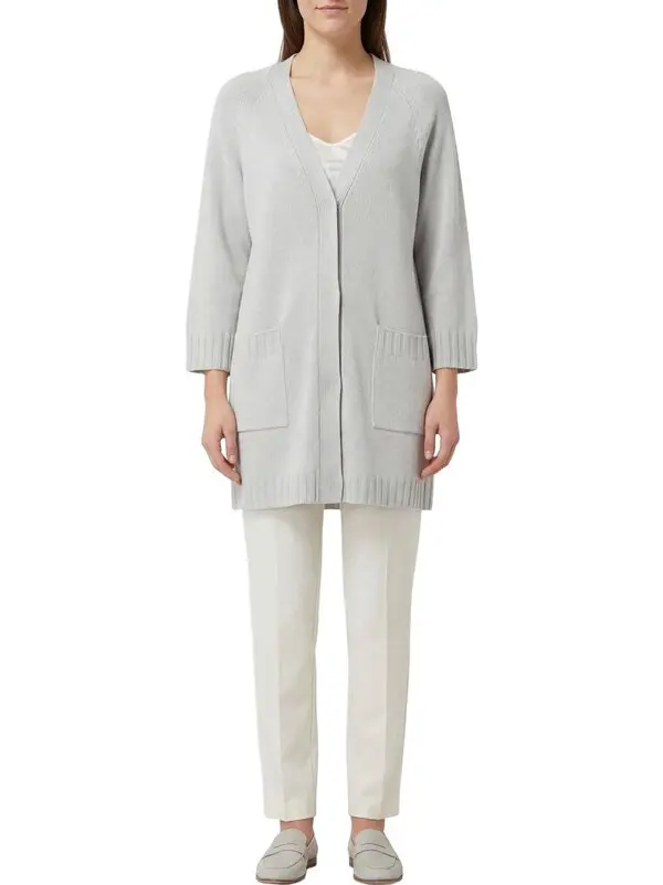 Fabiana Filippi Wool And Silk Cardigan - Mastic