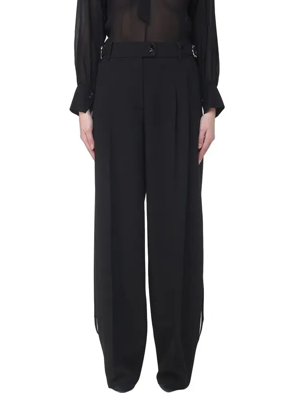 Patrizia Pepe Wide Leg Trousers - Black