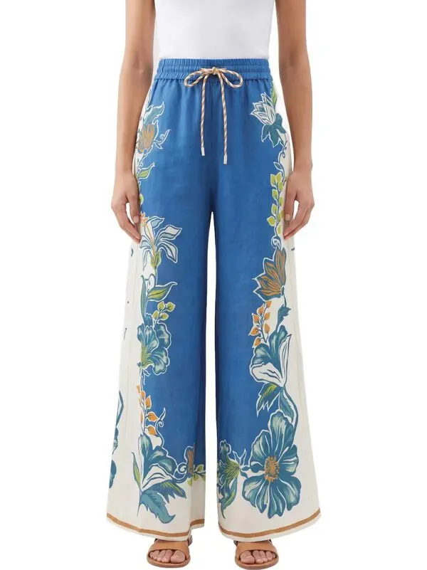 ALEMAIS Wide Leg Pants - Blue
