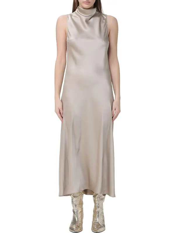 Patrizia Pepe Sleeveless Midi Dress - Grey