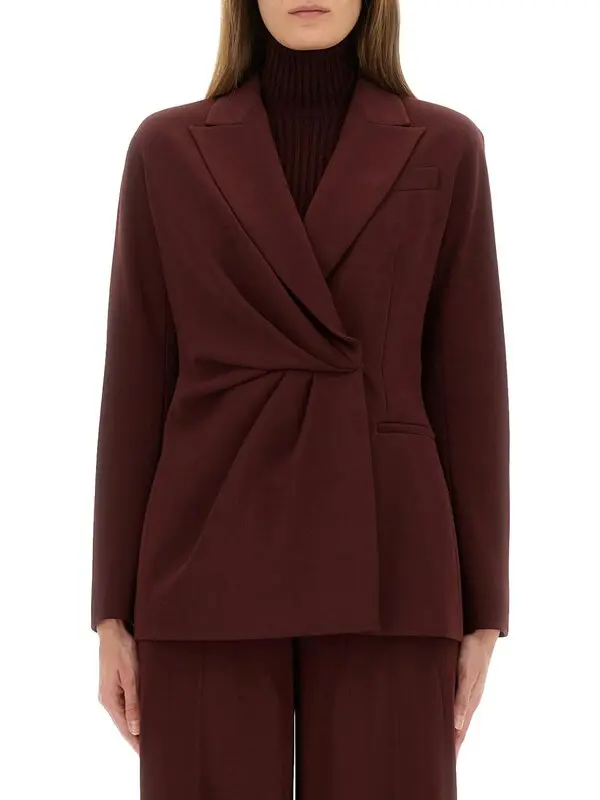 Max Mara Collared Jacket - Burgundy