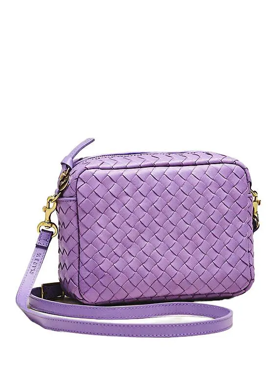 Clare V. Woven Midi Crossbody Bag - Jacaranda